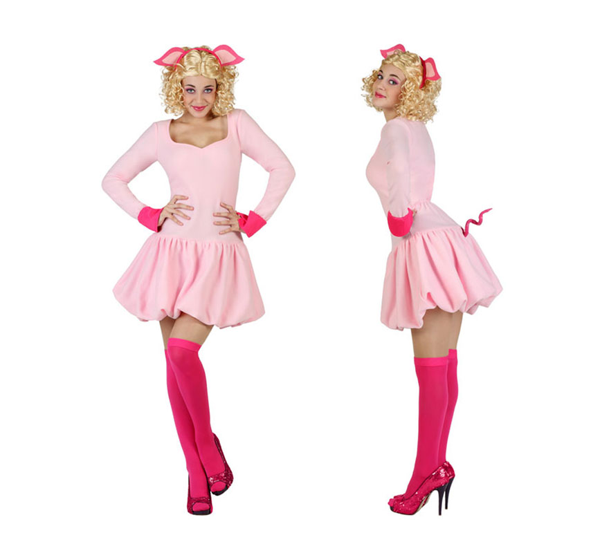 Disfraz de Cerdita Rosa para mujer en varias tallas